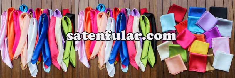 Saten Fular, Toptan Kare Saten Fular, Kadın Saten Fular